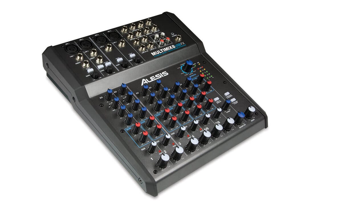 Alesis MULTIMIX 8 USB FX 8 Channel Mixer With Effects & USB Audio ...