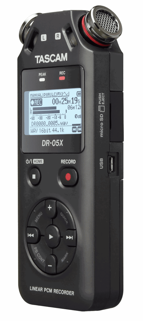 Tascam DR-40X Four Track Digital Audio Recorder and USB Audio Interface ...