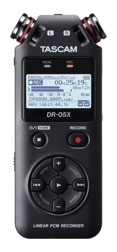 Tascam DR-40X Four Track Digital Audio Recorder and USB Audio Interface ...